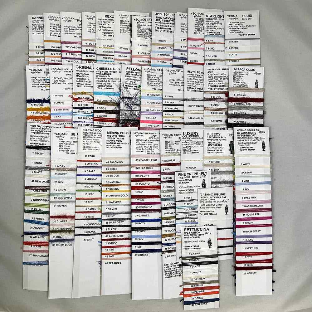 Machine & Hand Knitting Shadecard Yarn Pack